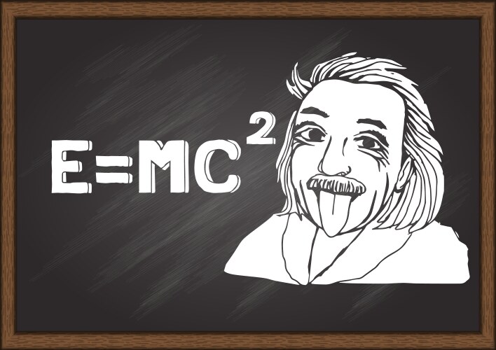 Einstein's Relativity Formula Royalty Free Vector Image