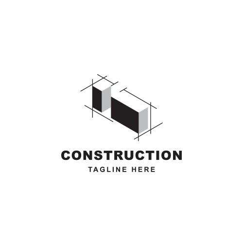 Construction letter i Royalty Free Vector Image