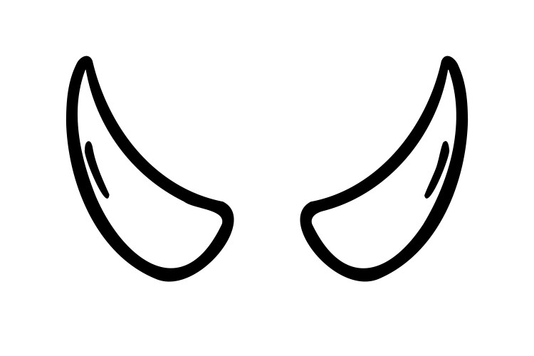 Devil Outline Horns Vector Images (over 1,100)