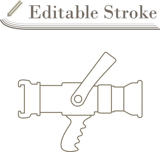 Clip Art Fire Hose Nozzle Yellow Rubber Hose Nozzle Stock Vector