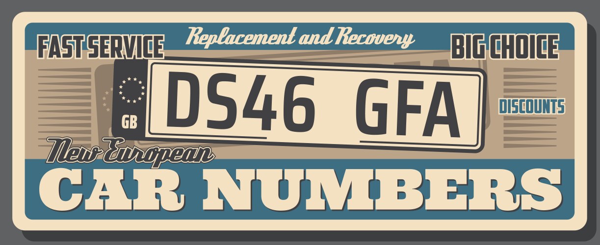 Car Number Plate Template Vector Images (over 100)