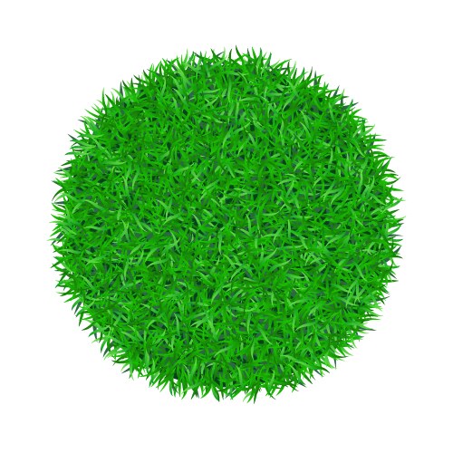 Grass circle 3d green plant grassy round field Vector Image