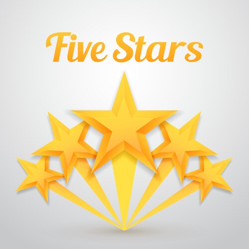 Five stars rating Royalty Free Vector Image - VectorStock