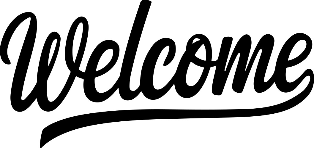 Welcome hand lettering design modern calligraphy Vector Image
