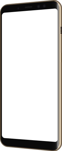 3d phone mockup in perspective view realistic Vector Image