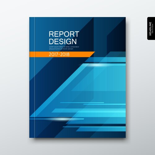 Cover report colorful geometric shapes background Vector Image