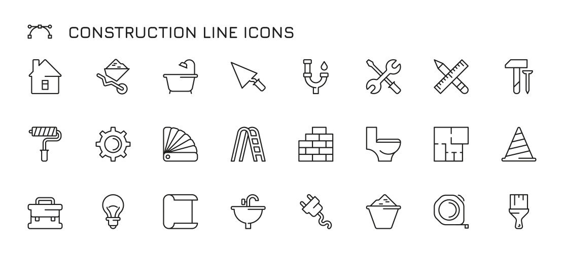Measurement line icons set tools for measuring Vector Image