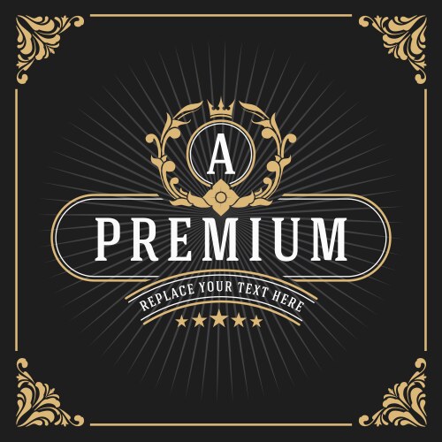 Monogram design elements english letters Vector Image