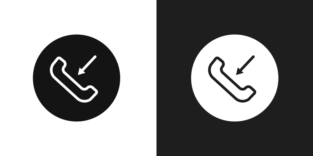 Mobile phone call icon design in filled Royalty Free Vector