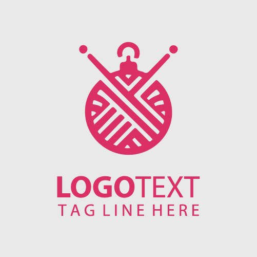 Knitting logo Royalty Free Vector Image - VectorStock