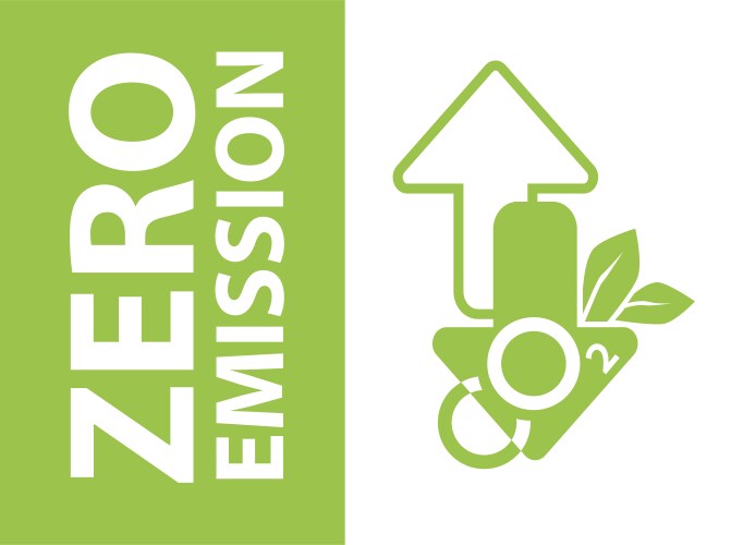Co2 neutral icon set carbon gas emission Vector Image