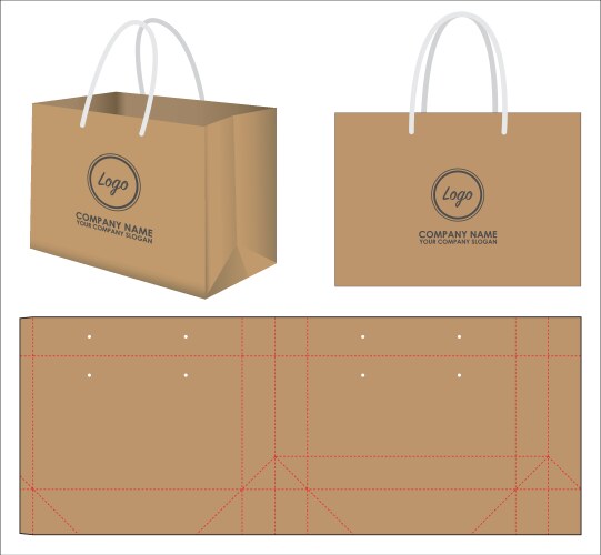 Paper Bag Die Cut Vector Images (over 3,100)