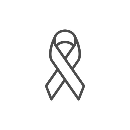 Awareness ribbon hand drawn outline doodle icon Vector Image