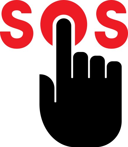 Emergency stop button red warning press Royalty Free Vector