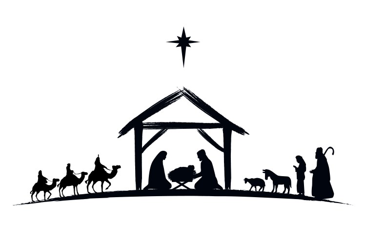 Manger Silhouette Vector Images (over 1,700)
