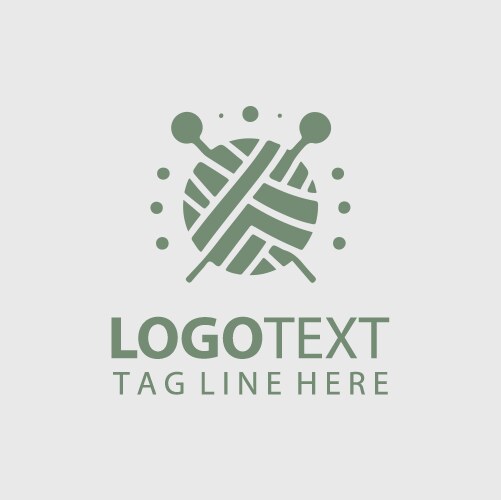 Knitting logo Royalty Free Vector Image - VectorStock