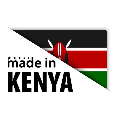 Made in kenya graphic and label Royalty Free Vector Image