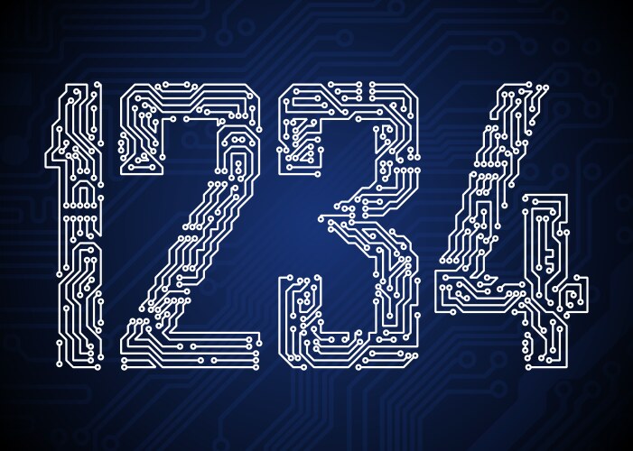 Set of circuit board style letters Royalty Free Vector Image