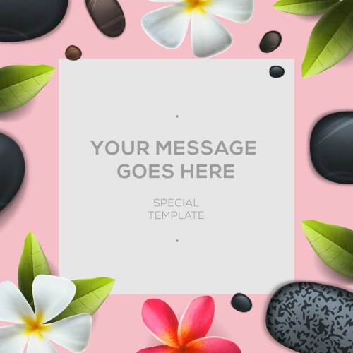 Spa orchid pink background Royalty Free Vector Image