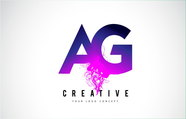 A g letter logo design creative ag letters icon Vector Image
