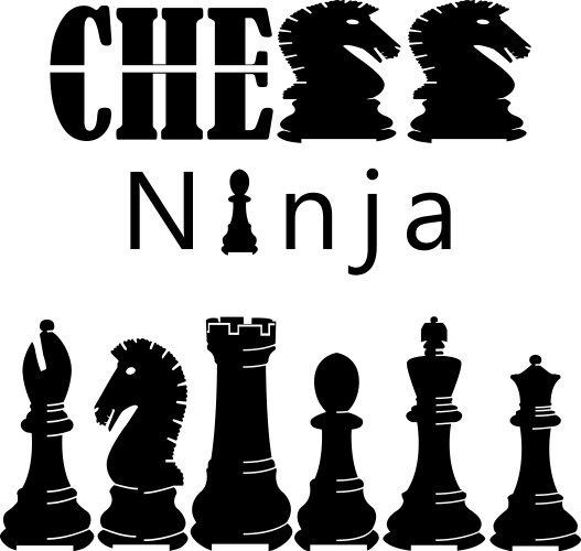 Chessboard pieces design and silhouette Royalty Free Vector