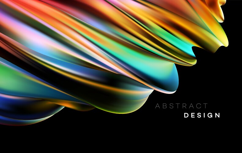 Modern colorful flow poster wave liquid shape Vector Image