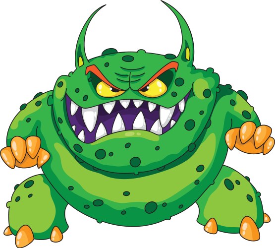 Toothy monster Royalty Free Vector Image - VectorStock