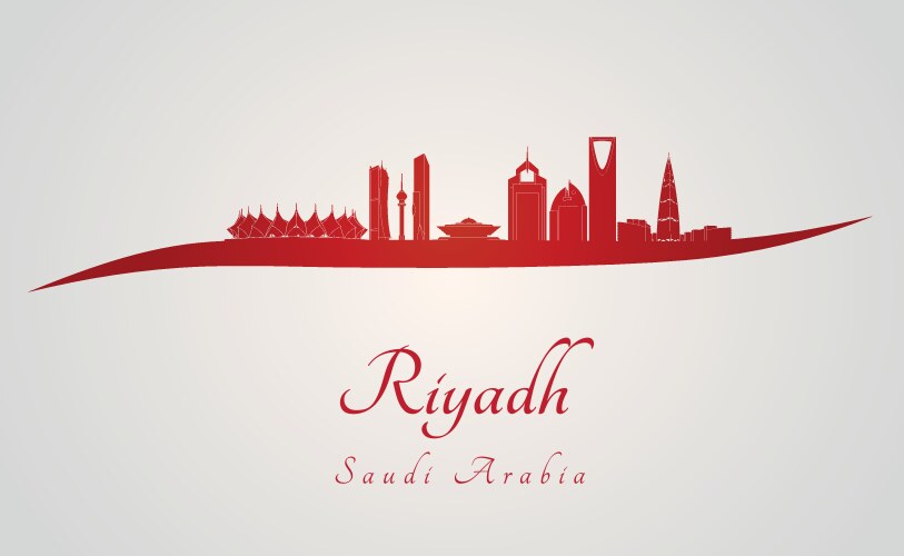 Riyadh saudi arabia city skyline with color Vector Image