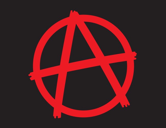 Anarchy symbol letter Royalty Free Vector Image