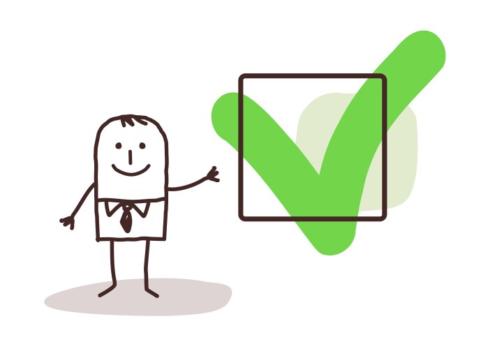 Yes sign language affirmative Royalty Free Vector Image