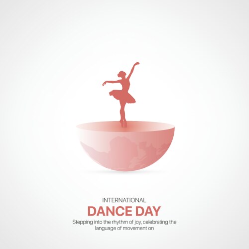 International dance day creative ads Royalty Free Vector