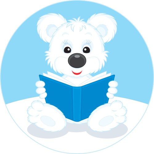 Polar bears love and ice cream Royalty Free Vector Image