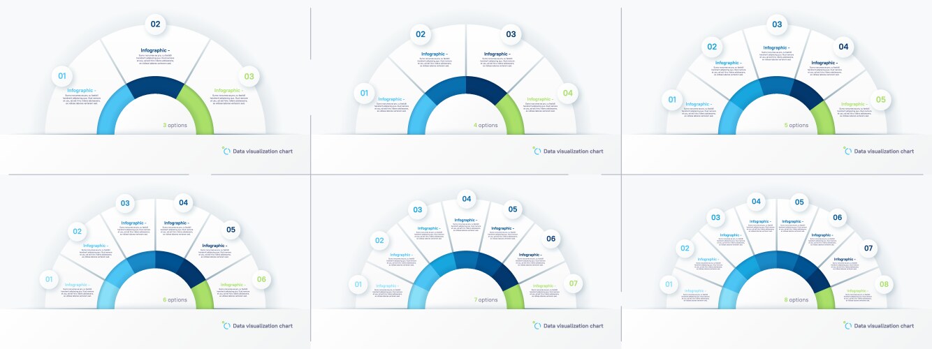 Infographic circle divided into sectors pie chart Vector Image