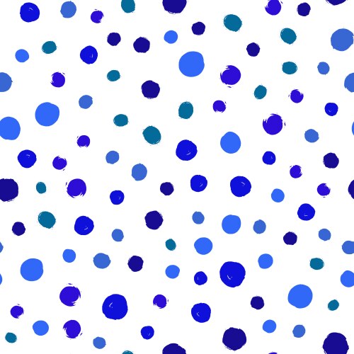 Red blue yellow polka dots on white background Vector Image