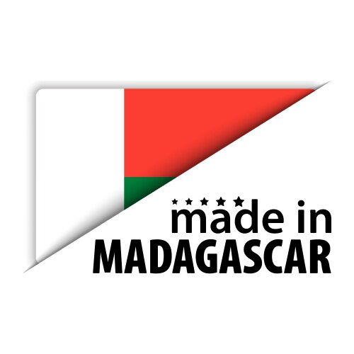 Made in madagascar graphic and label Royalty Free Vector