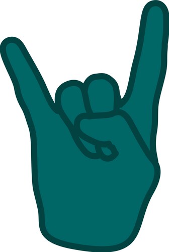 Rock hand icon Royalty Free Vector Image - VectorStock
