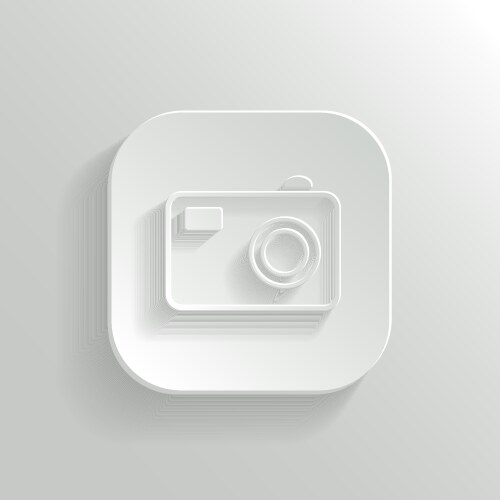 White rectangle button 3d web interface element Vector Image