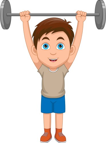 Kids Weight Lifting Vector Images (over 300)