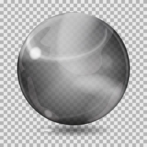 Transparent black sphere Royalty Free Vector Image