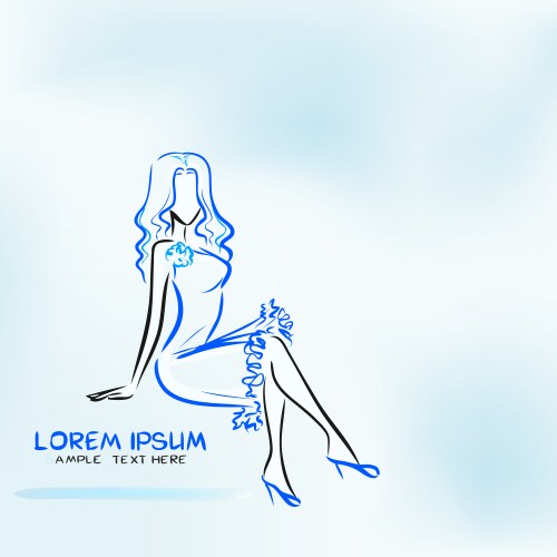 Retro sexy pinup housemaid cleaning emblem logo Vector Image