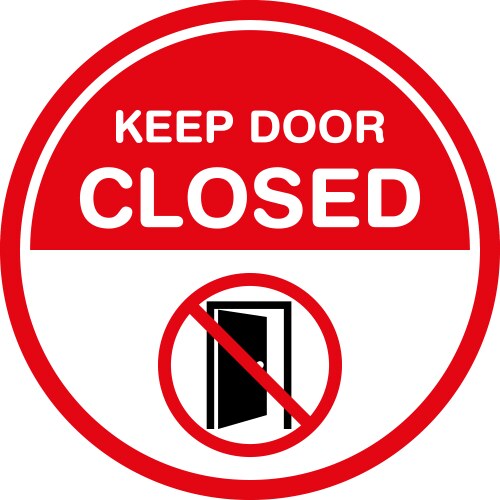 Keep Door Closed Sign Vector Images (over 1,300)