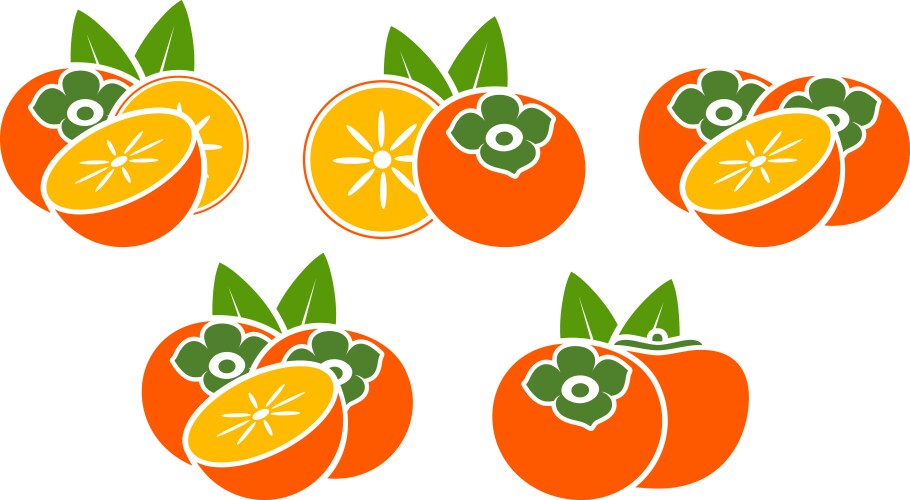 Persimmon logo Royalty Free Vector Image - VectorStock