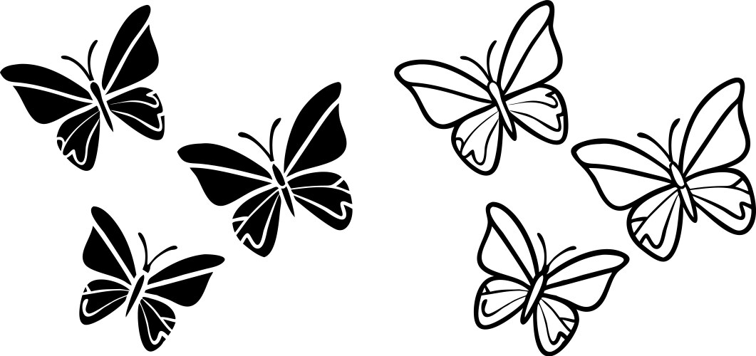 Butterfly clipart black and white Vector Images & Graphics for ...