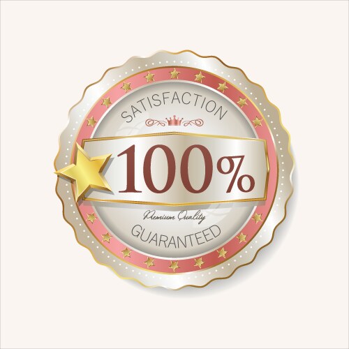 Customer satisfaction guaranteed hundred percent Vector Image