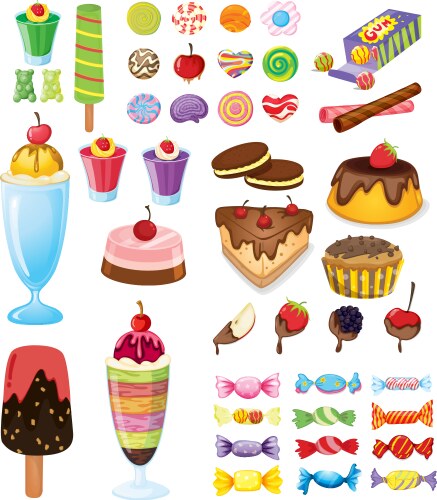 Cartoon Sweets Vector Images (over 530,000)