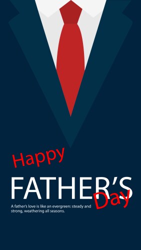 Happy fathers day portrait template Royalty Free Vector