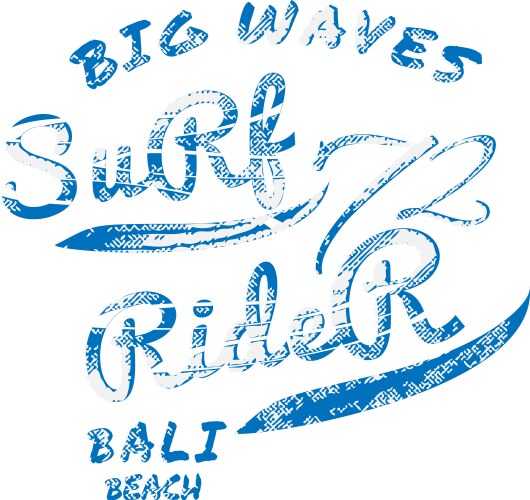 Surf riders print Royalty Free Vector Image - VectorStock