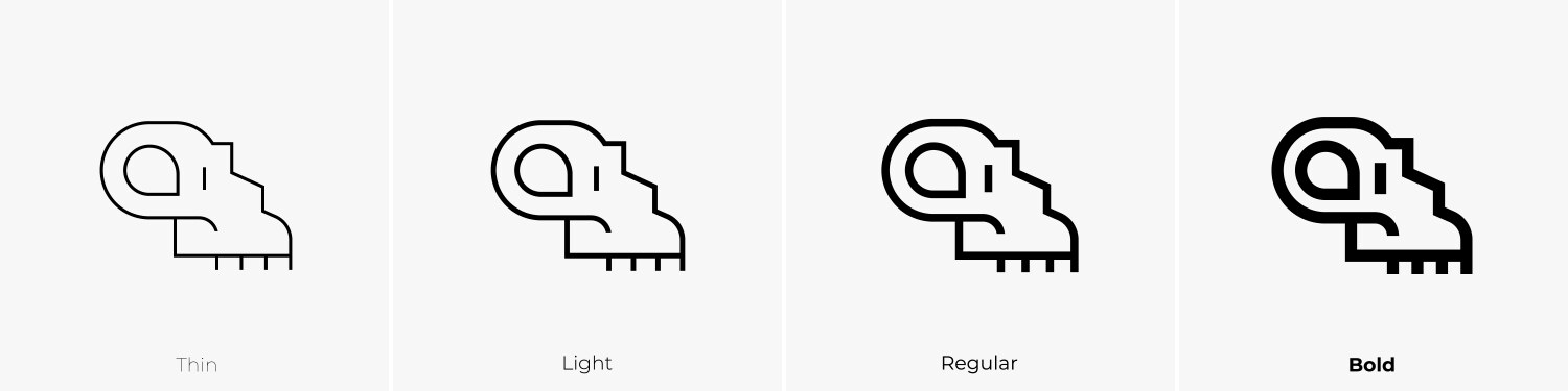 Cytology icon thin light regular and bold style Vector Image