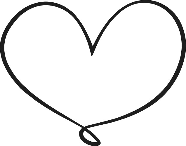 Heart Line Art Shape Vector Images (over 60,000)