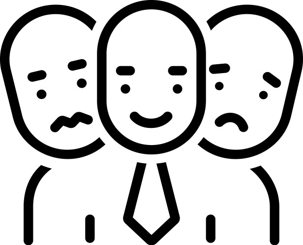 Multiple personality Royalty Free Vector Image